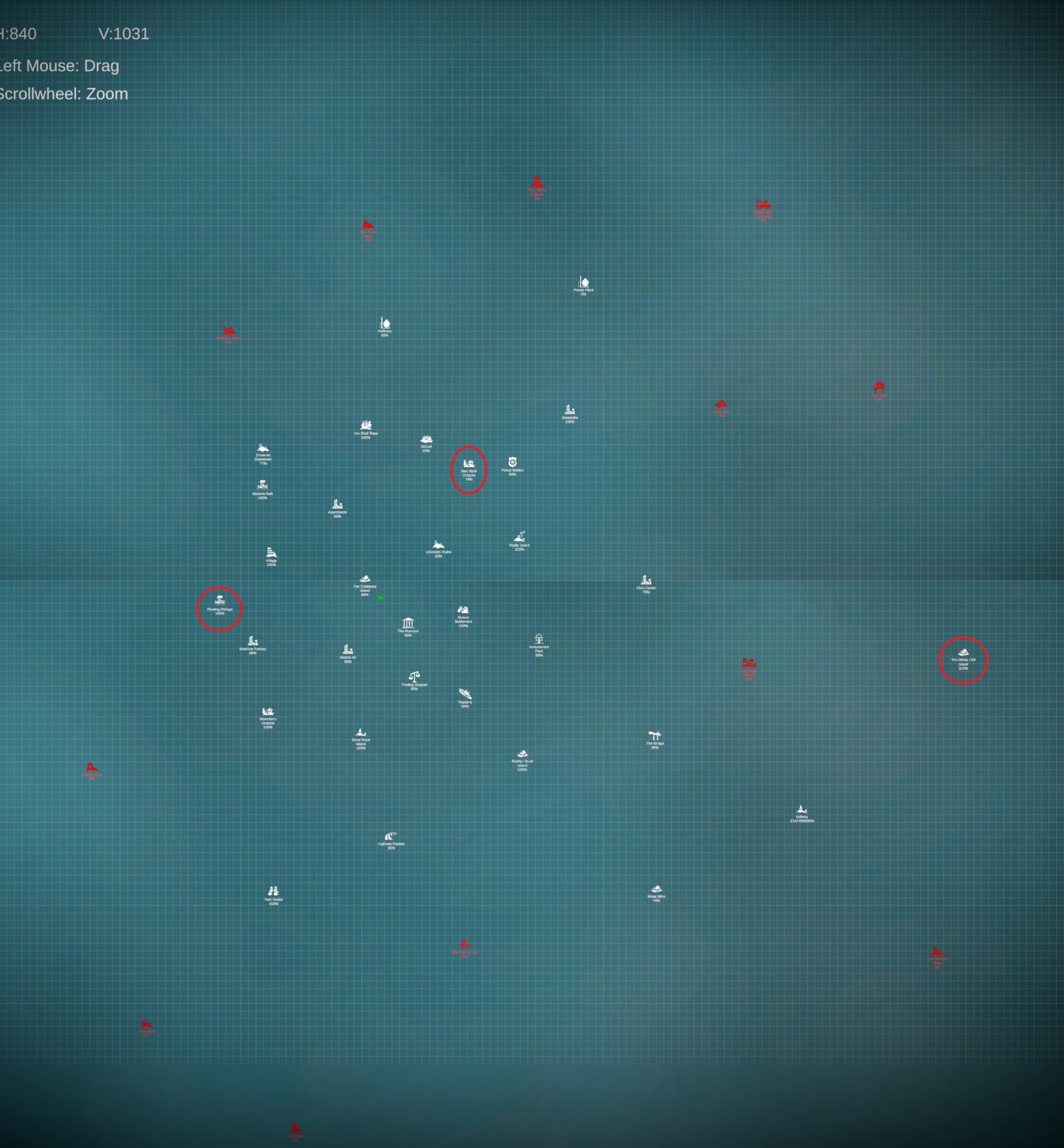 【SUNKENLAND】MAP全体図と名称 – 敵（ファクション）の位置 【攻略】【V0.140バージョン】 - パソコンとゲーム改造で快適な日々