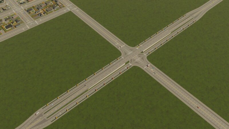 【Cities Skylines2】渋滞の起きにくい陸橋交差点の道路の作り方手順 #1